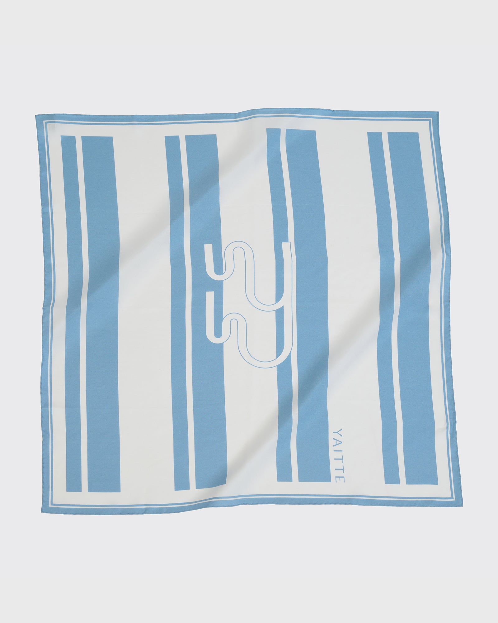 Yaitte Oceano - Exclusive Blue Striped Silk Scarf